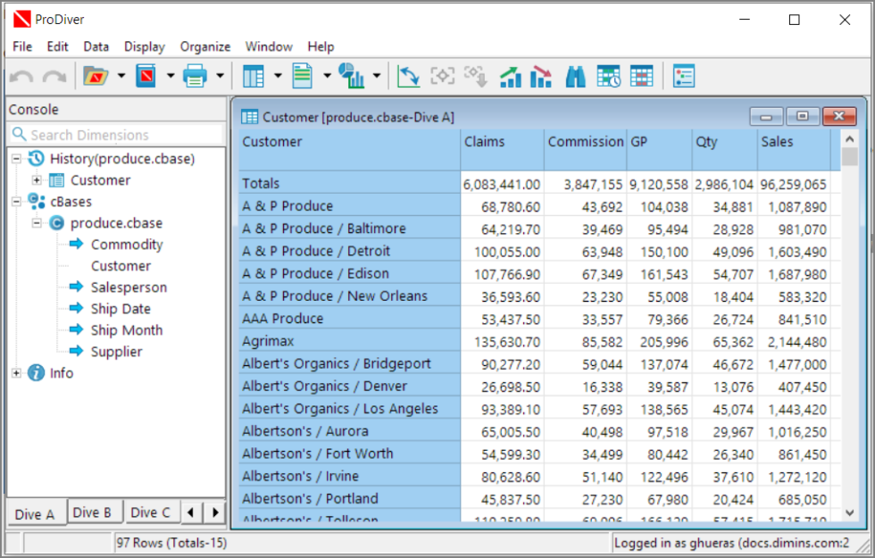 ProDiver - Dimensional Insight Technology